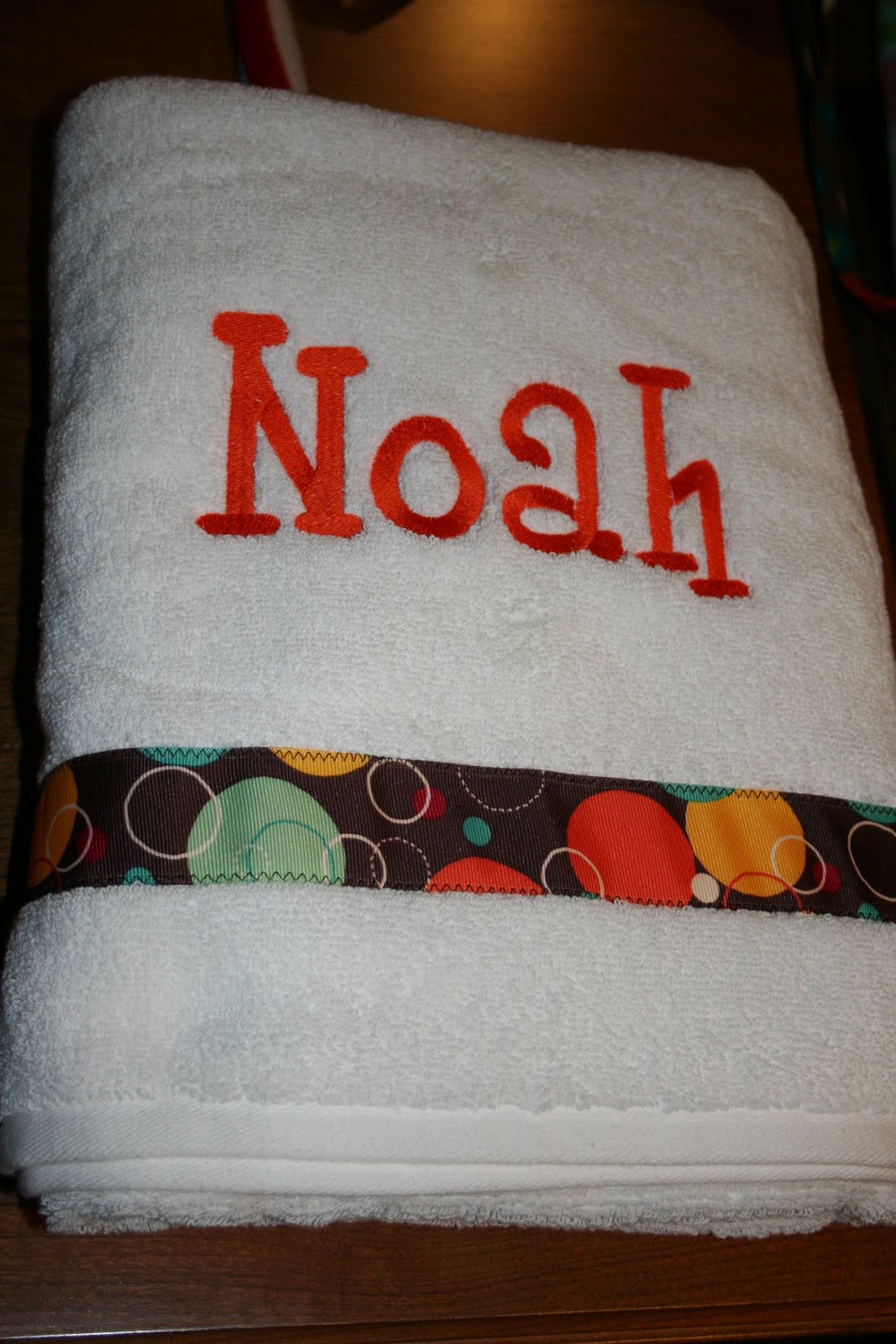 Crazy Daisy Designs: Embroidered Personalized Towels