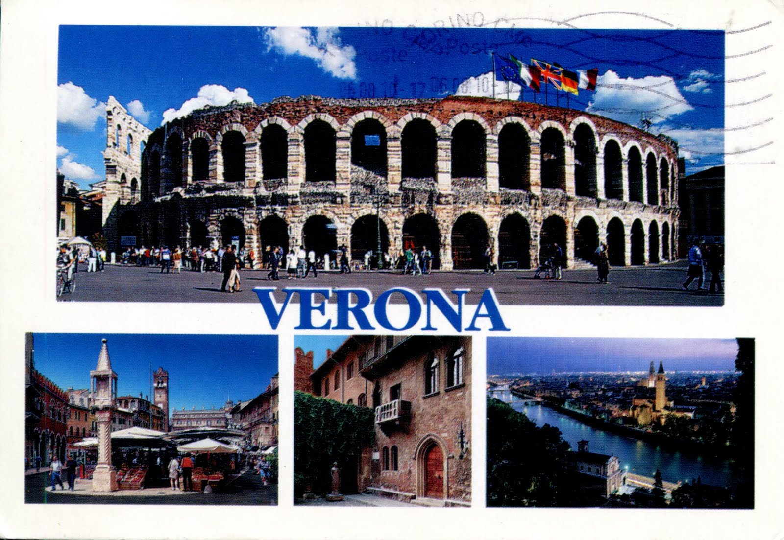 collect ROC: Italy Postcard: Verona, Thanks Erik & Veronica