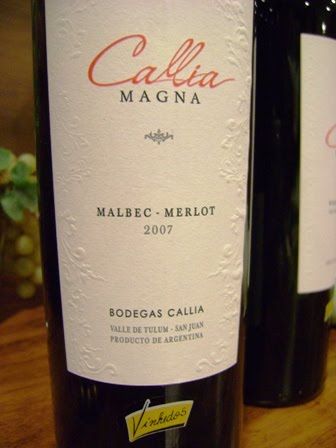 ATLAN VITIS: 3º VINHO: CALLIA MAGNA MALBEC/MERLOT 2007, Argentina