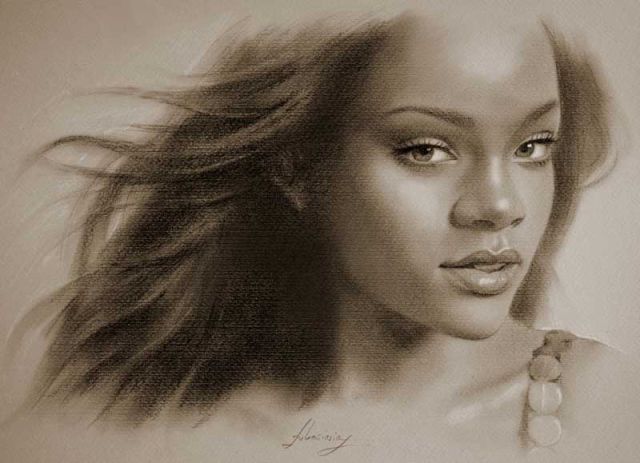 Wallpaper World: Beautiful Pencil Drawings of Women Wallpaper