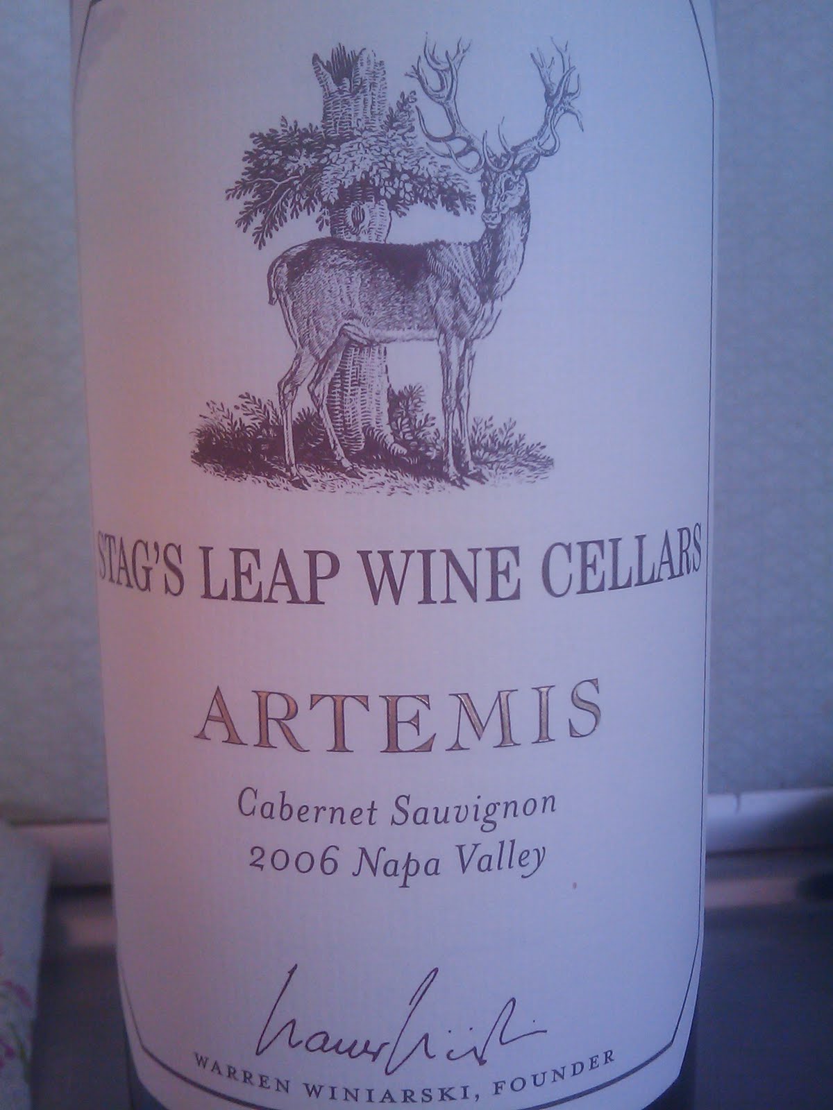 WINE IN SWEDEN: TN : Artemis Cabernet Sauvignon 2006, Stag's Leap Wine ...