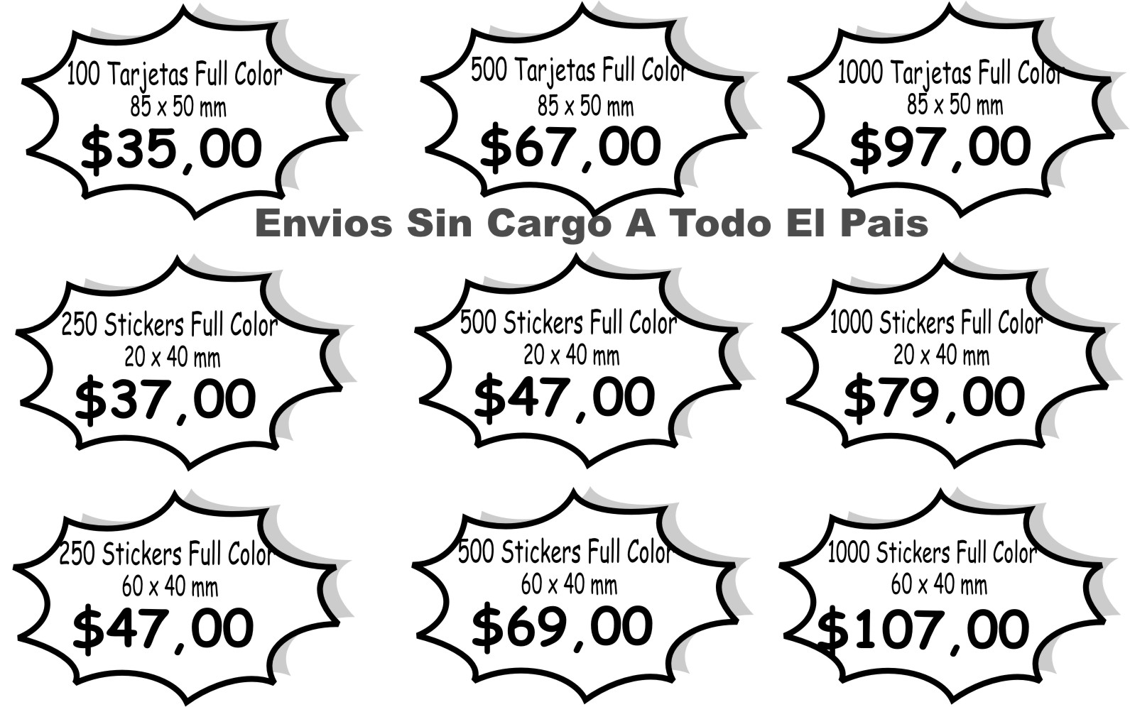 Tarjetas Personales y Stickers Al Mejor Precio: Tarjetas Personales ...