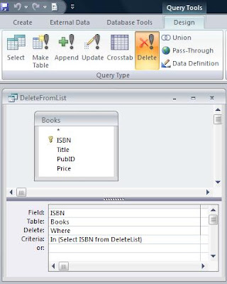Action Queries: Delete Query – Roger's Access Blog