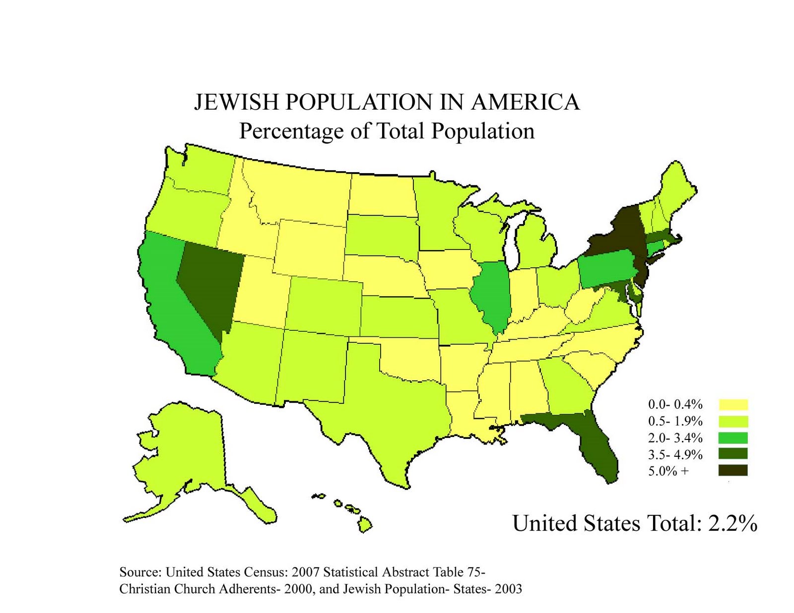 euro americans: Where Jewish-Americans live