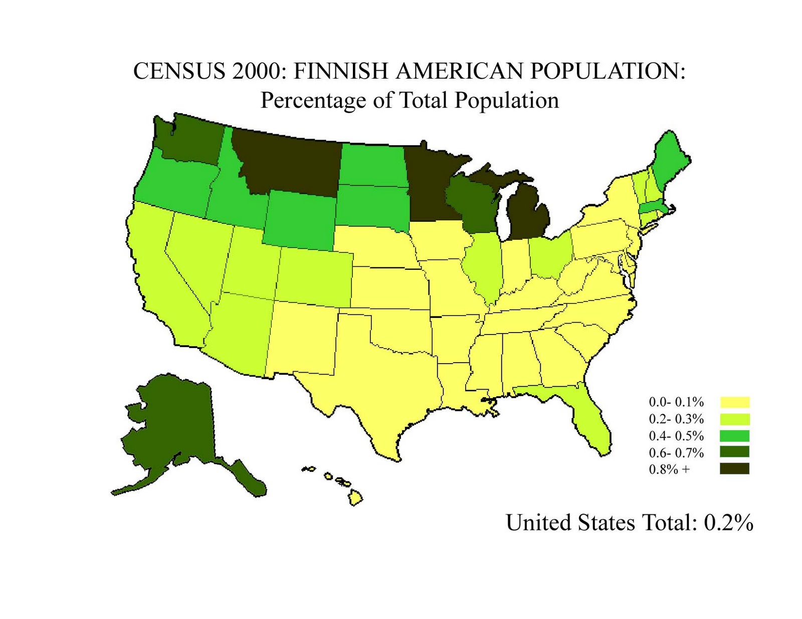 euro americans: Where Finnish-Americans live