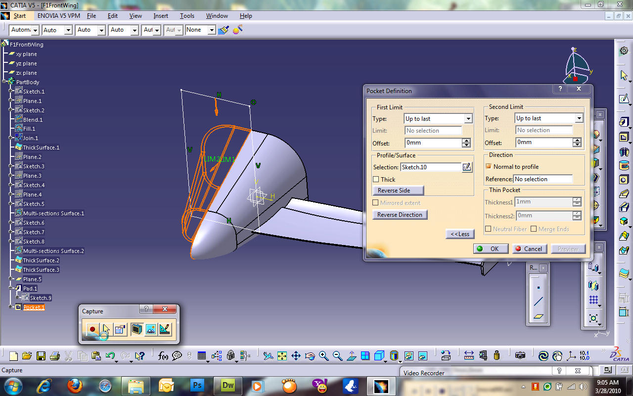 Modeling a Formula 1 Front Wing in CATIA - CATIA V5 Tutorial