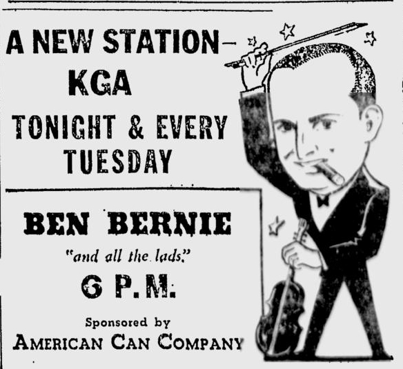 OTR Advertisements: Ben Bernie (American Can)