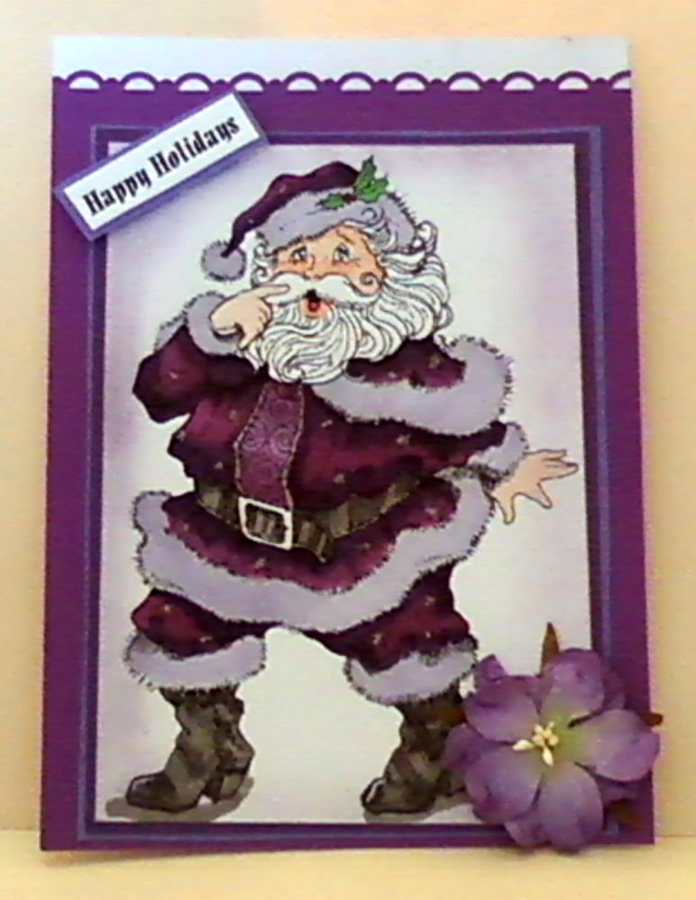 Priceless Paper Crafts: Santa in Purple