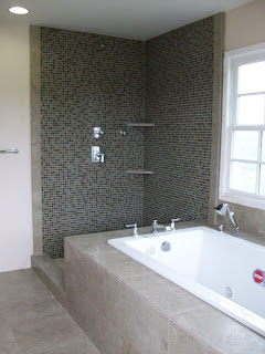 Golden Spiral Tile~: Shower Installations Continued...