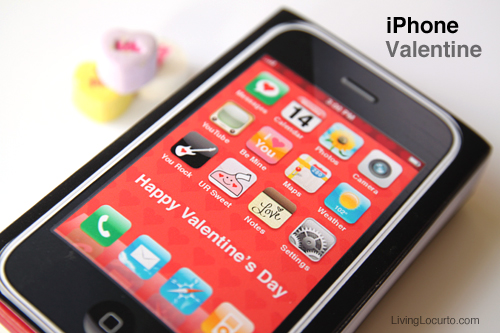 Creative Party Ideas by Cheryl: iPhone Valentine Conversation Heart Box
