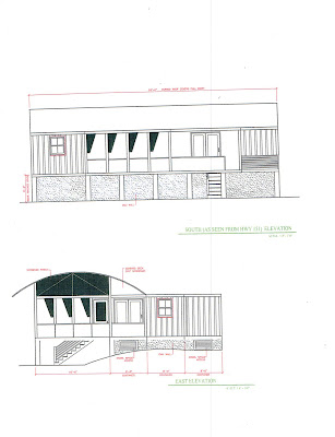 Container House: Front and Side Elevations
