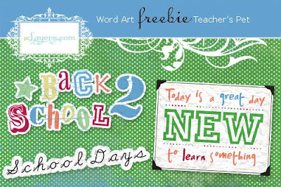 See Jane Scrapbook: Freebie! Cute Back to School Word Art Sets