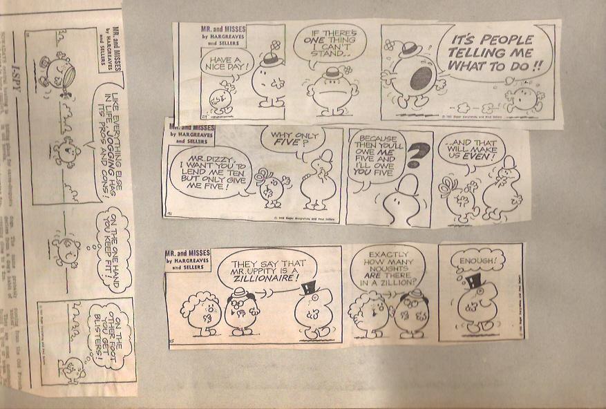 Mr Men Info: More Daily Mail ..Mr Men comic strip