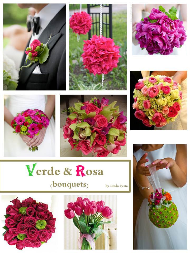 Linda Festa: Inspiração de Casamento em Verde e Rosa...