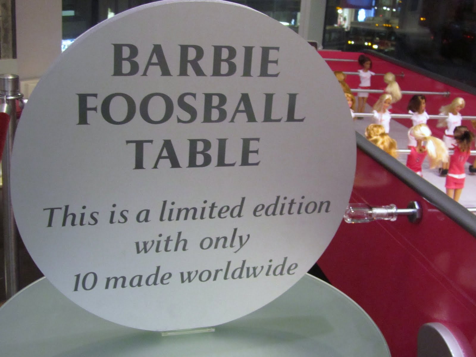 Pink In The City: Pink Saturday - Pink Barbie Foosball Table