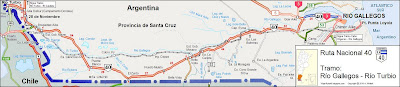 Ruta 40: Tramo Rio Gallegos - Rio Turbio