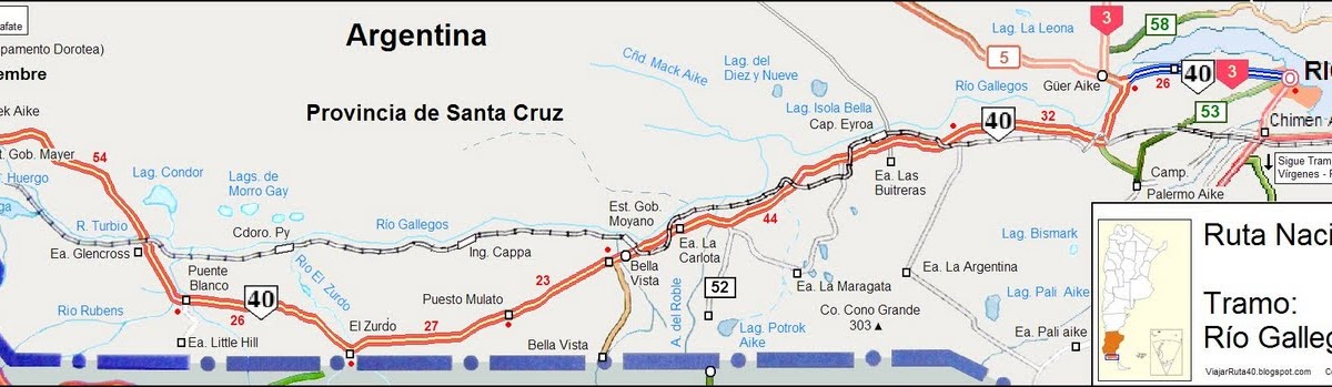 Ruta 40: Tramo Rio Gallegos - Rio Turbio