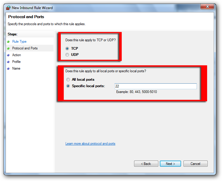 WeB LoG'S JuUiER: Add a port to firewall exception in Windows 7