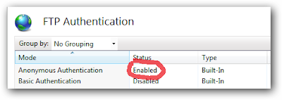 WeB LoG'S JuUiER: Setting Authentication FTP on Windows 7 RC