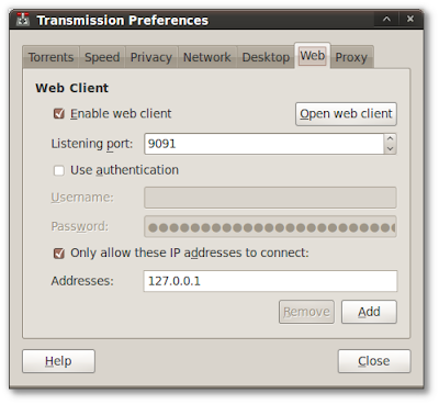 WeB LoG'S JuUiER: Transmission bittorrent client in ubuntu