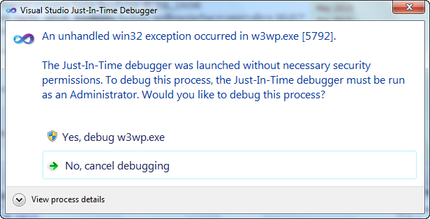 Web Log S Juuier An Unhandled Win32 Exception Occurred In W3wp Exe