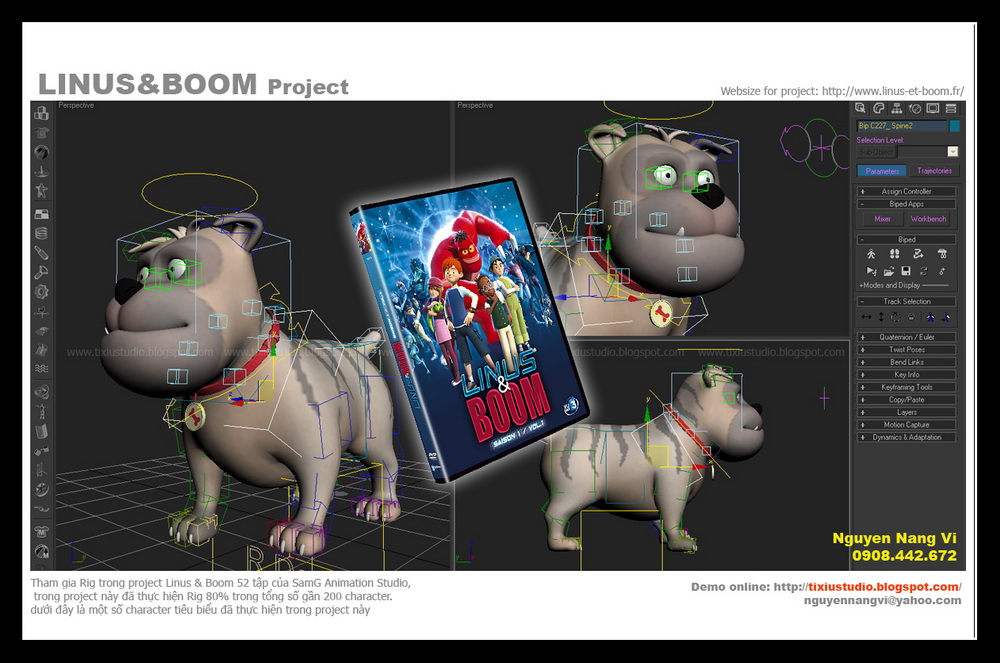 Tixiu Animation: Rigging for Linus&Boom Project [SamG Animation Studio]