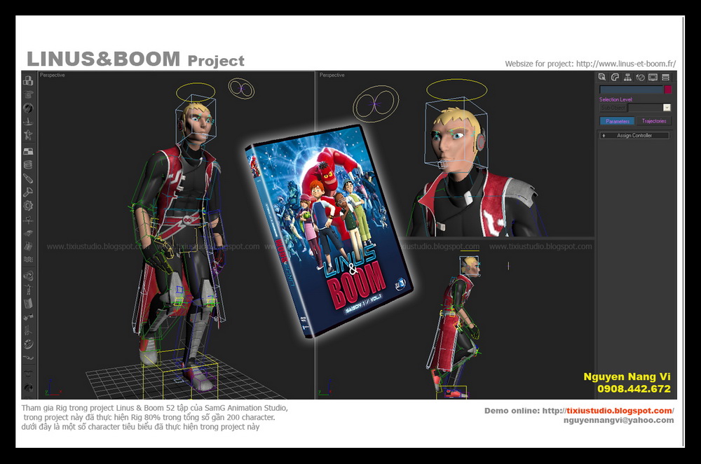 Tixiu Animation: Rigging for Linus&Boom Project [SamG Animation Studio]