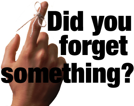 Deankhun's Blog: Did you forget something..