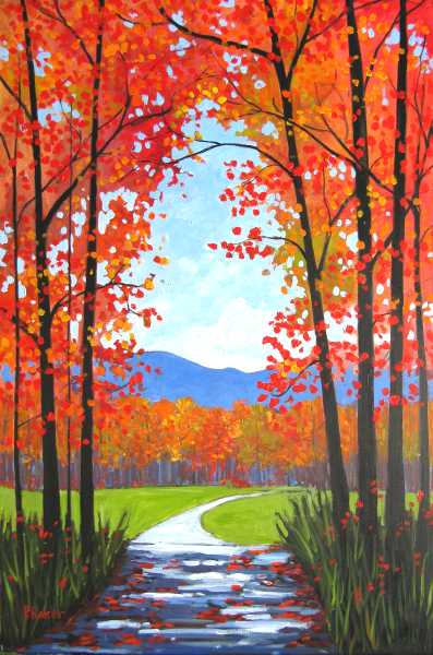 Patty Baker Fine Art Blog - Original Acrylic Paintings: Autumn Path