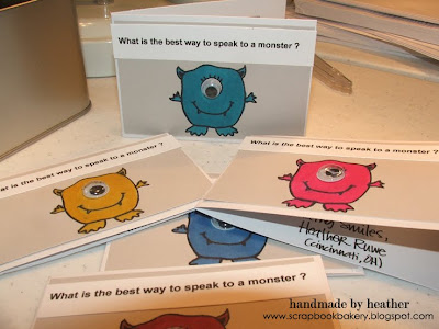 Scrapbook Bakery Blog: Cards for Kids- Joke Cards