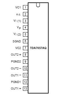 Tda7057aq характеристики схема подключения
