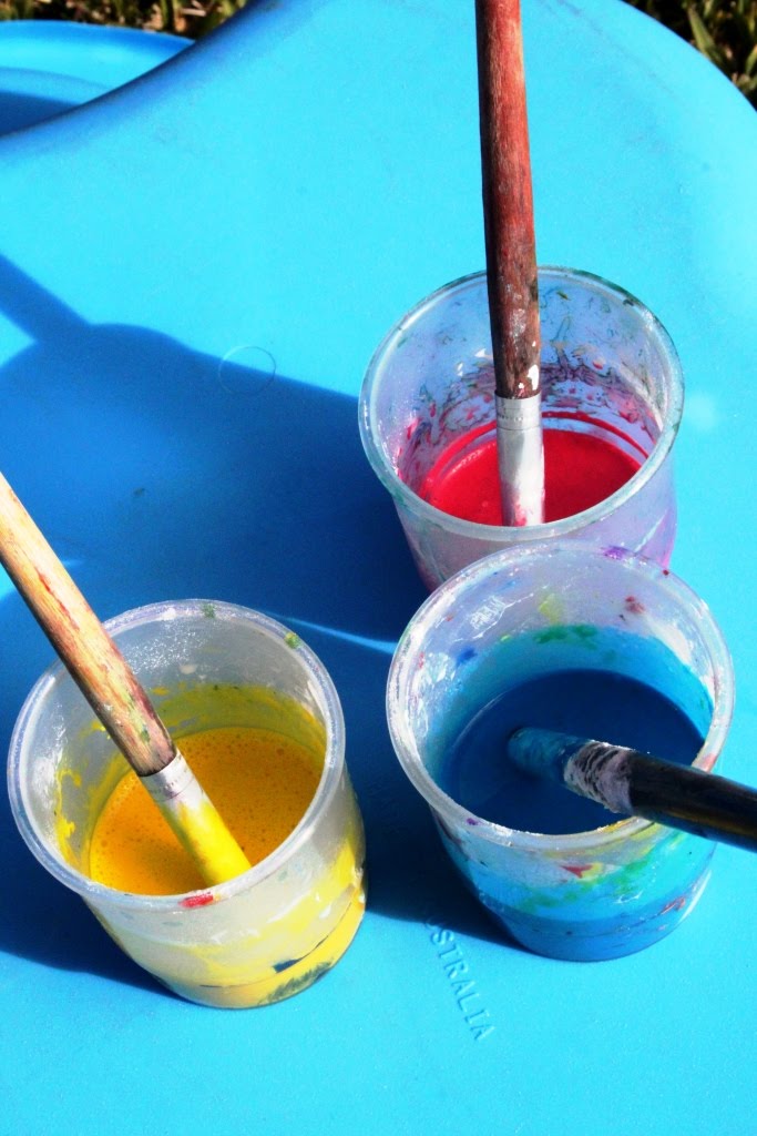 Mumma made it: cornflour paint turned to body art :)