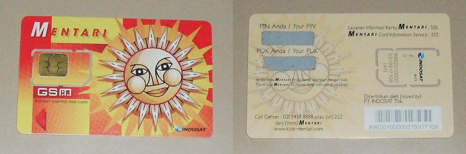 Penggantian SIM CARD Rusak Mentari Indosat.