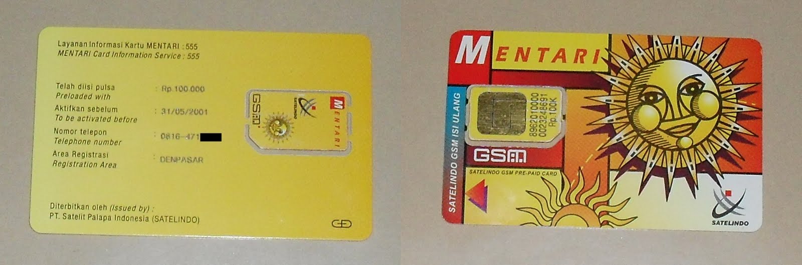Penggantian SIM CARD Rusak Mentari Indosat.