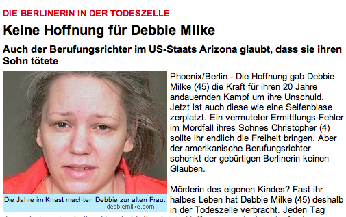 Unautorisiertes Amt-Bissige-Weicheier-News.: Der Fall Debbie Milke ...