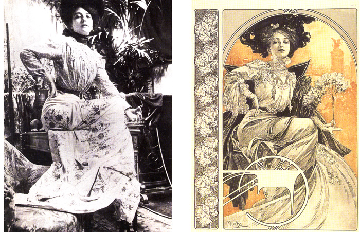 Inspirational Artworks: Mucha drawings and photographs