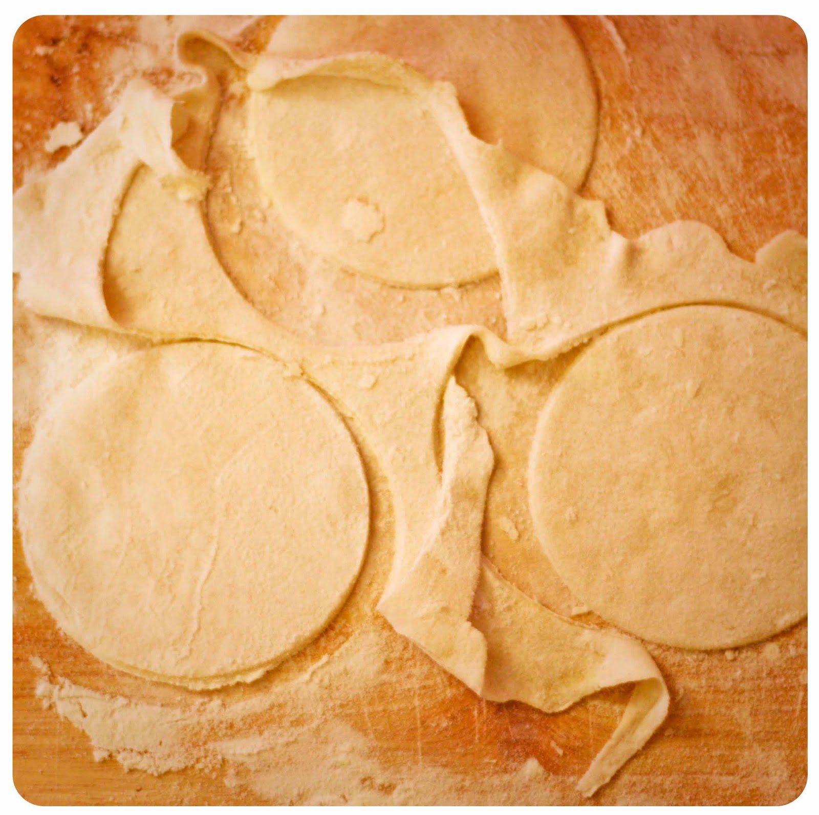 cooking in batches: Making Gyoza Skins