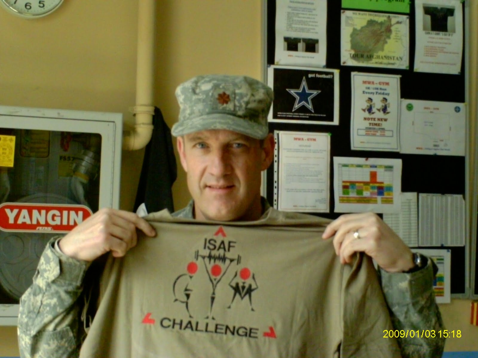 The Hodges' Family: ISAF Gym Challenge Shirt