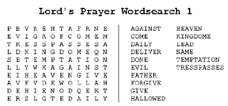 Catholic Faith Education: Rosary Prayers Wordsearch Puzzles