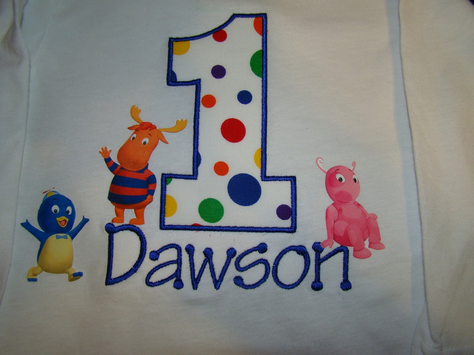SAME Monogram: Backyardigan Birthday Shirt with Number Applique