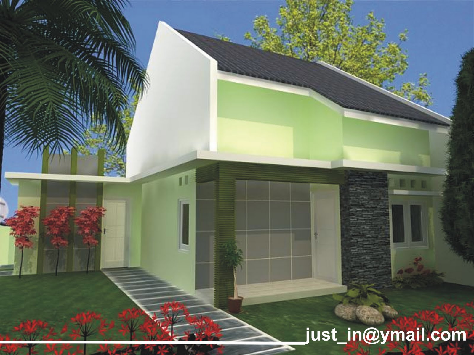 design eksterior rumah type 38 ini juga menggunakan rendering vray ...