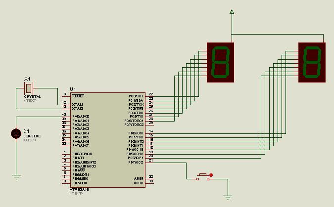 13th Parameter: Aplikasi Counter Sederhana dengan ATMega16 Microcontroller