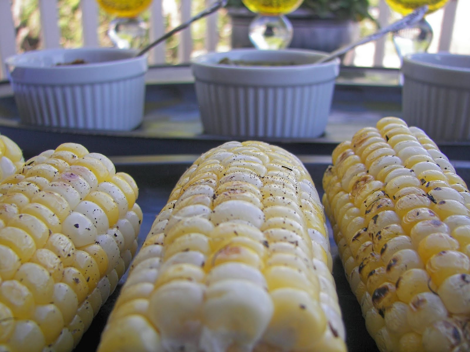 Red Couch Recipes: Grilled Corn with Toppings -- Santa Cruz and ...