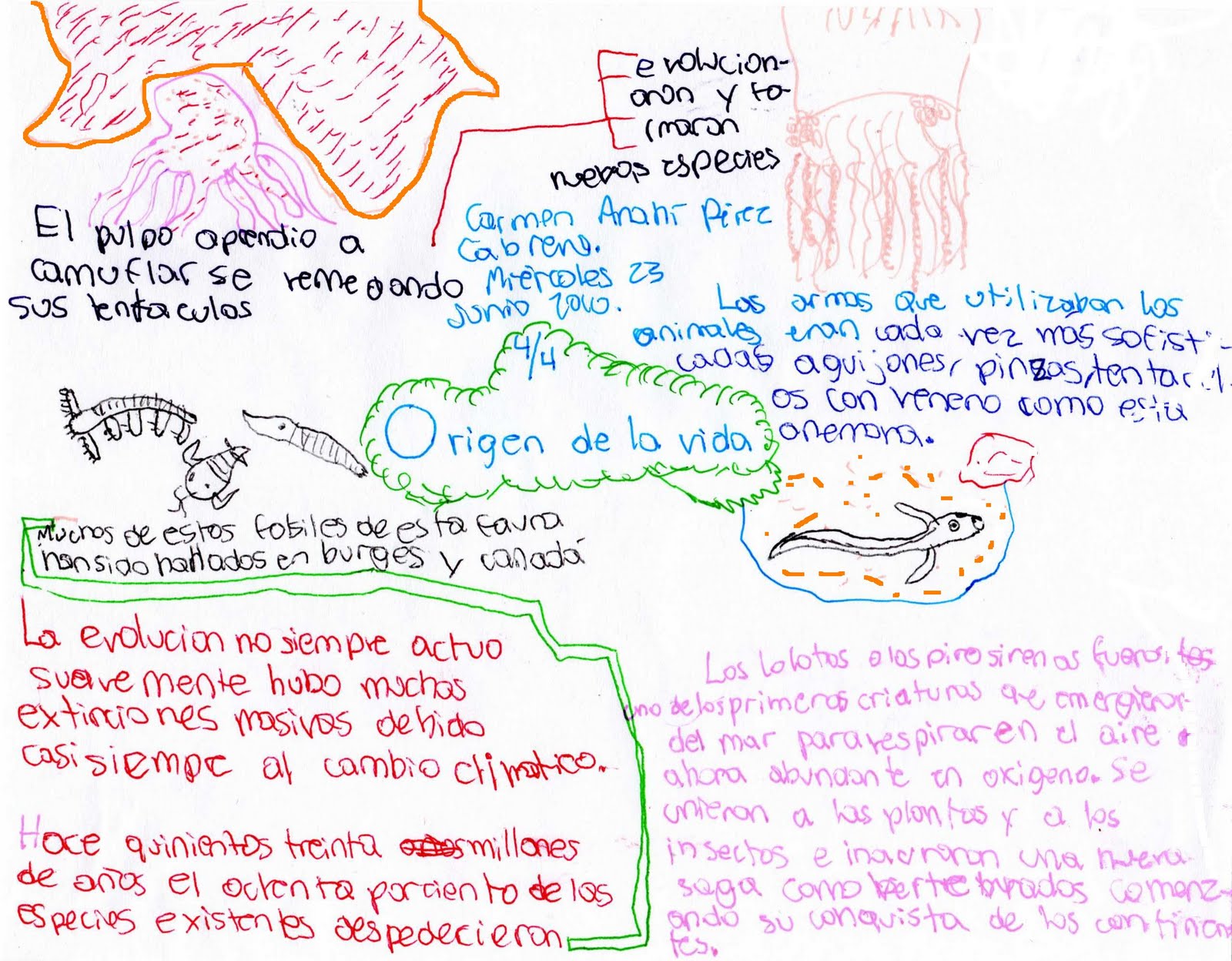 Anacrea: Mapa mental (origen de la vida 4/4)