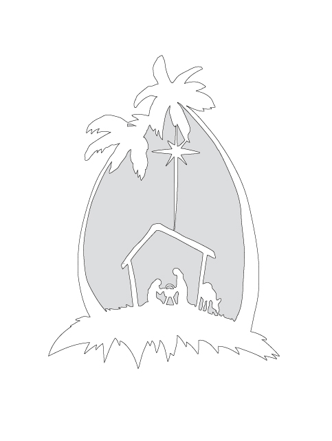 Scherenschnitte: Template Tuesday - Creche