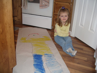 blossoming smiles: More Fun With Butcher Paper: Body Tracing!