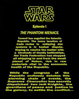 Matt Engstrom: My Star Wars Episode 1 - The Phantom Menace Edit Screenplay