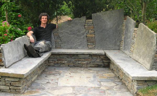 Stone Art Blog: Stone seats, the building process.
