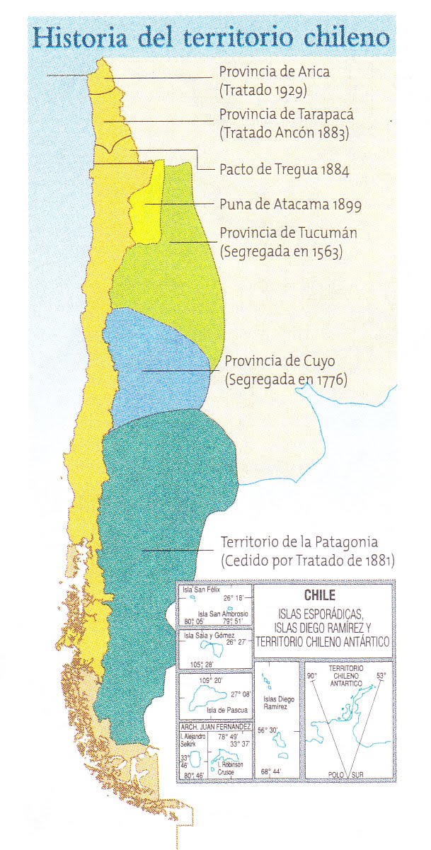 Geografía de Chile: Historia del territorio Chileno
