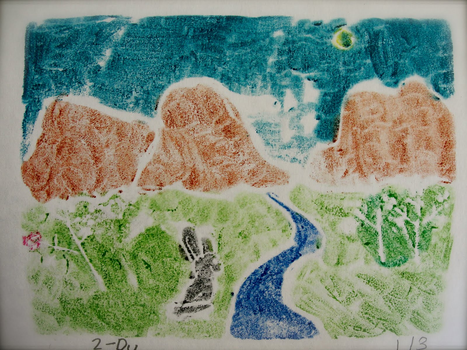 Da Vinci's Wings: 2nd Grade Printmaking